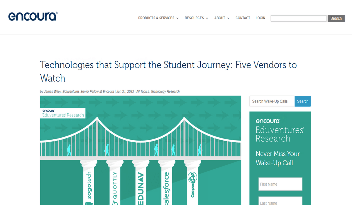 Technologies that Support the Student Journey: Five Vendors to Watch ...